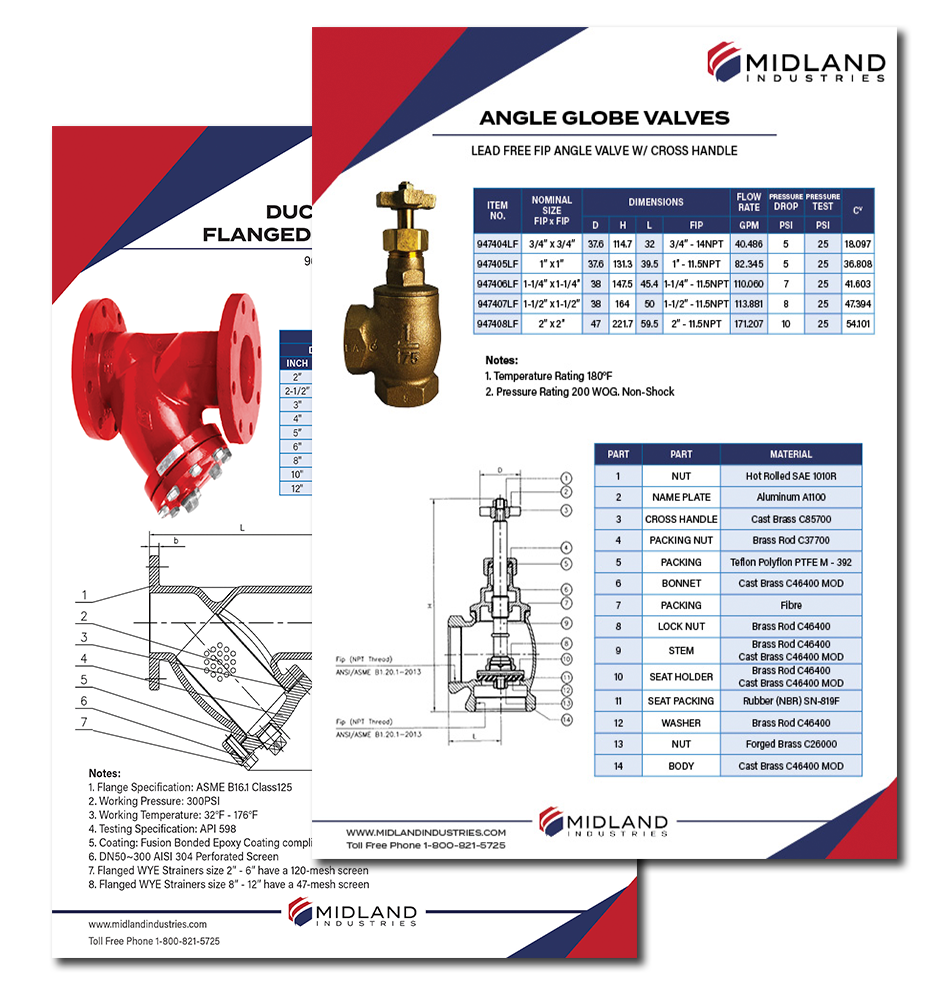 Midland Industries | Spec Sheets